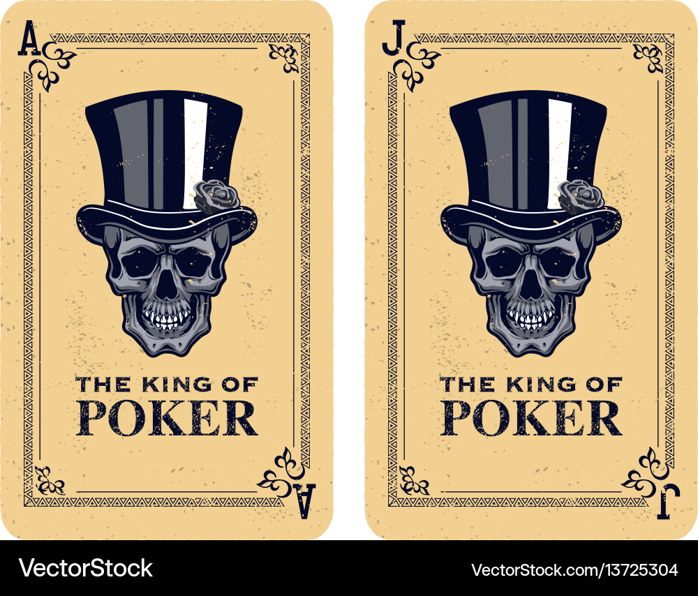 Skull poker card Royalty Free Vector Image - VectorStock