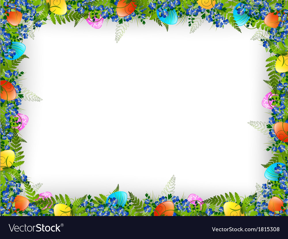 Easter Decorative Frame Royalty Free Vector Image