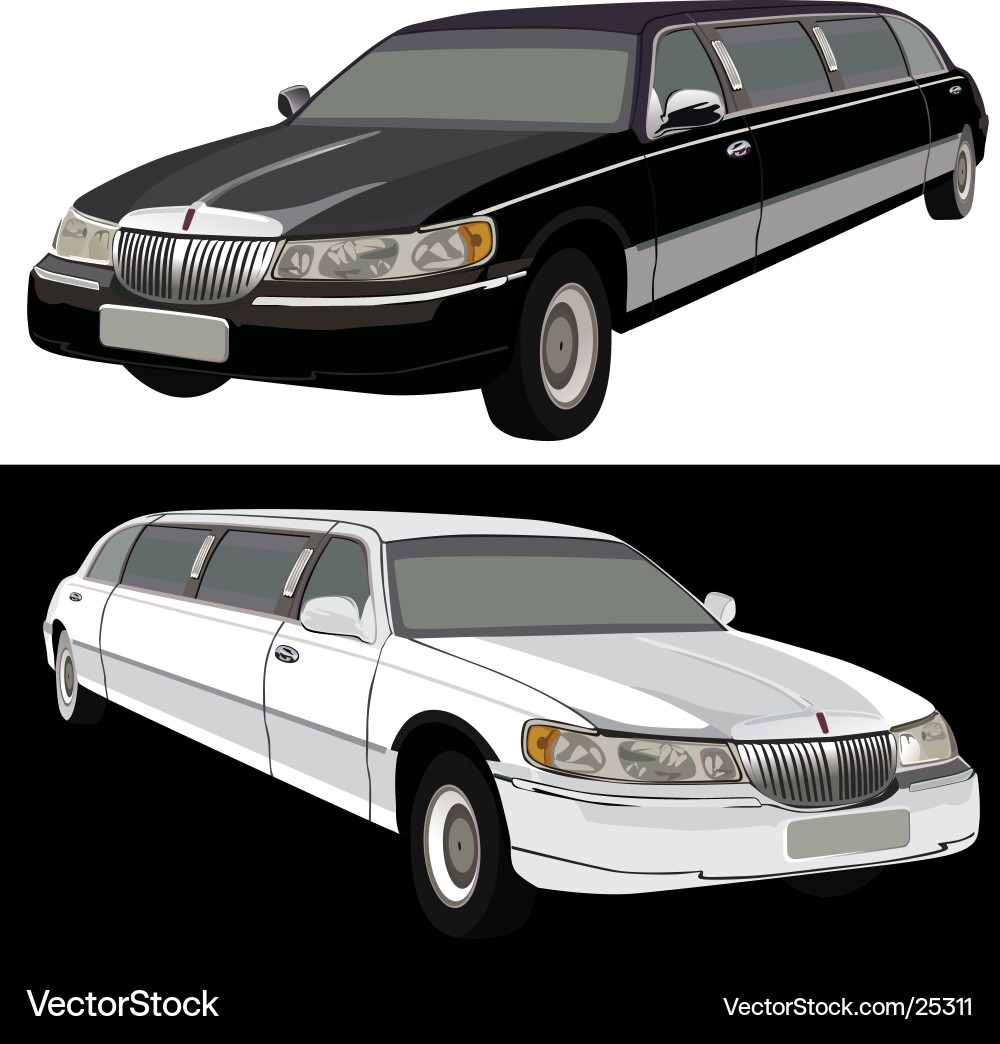 Long limousine Royalty Free Vector Image - VectorStock