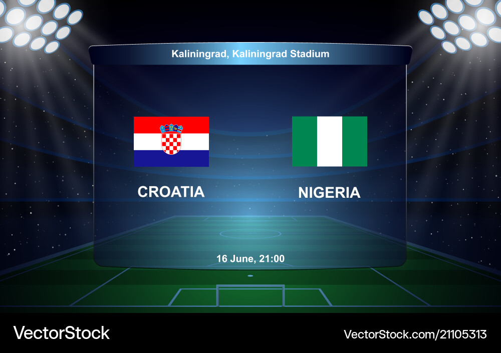 Football scoreboard Royalty Free Vector Image - VectorStock