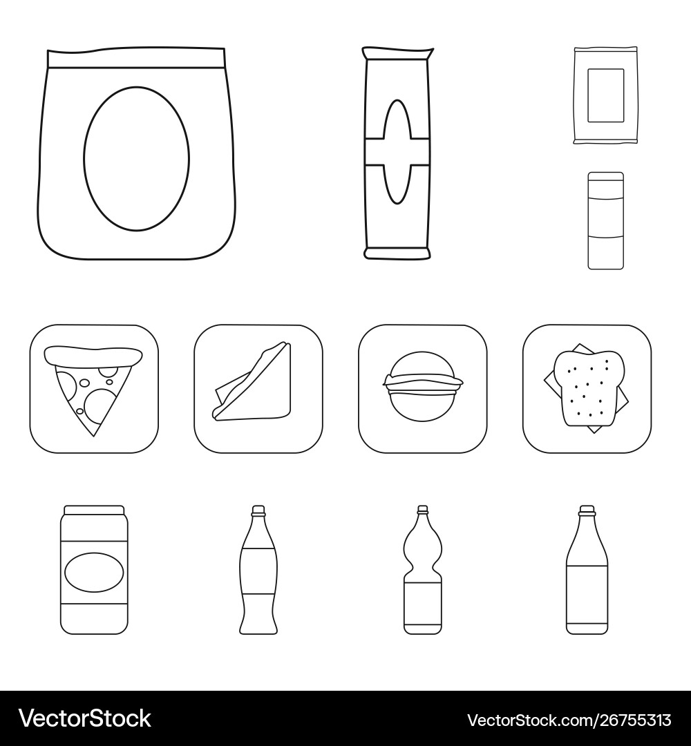 Isolated object business and snack symbol Vector Image