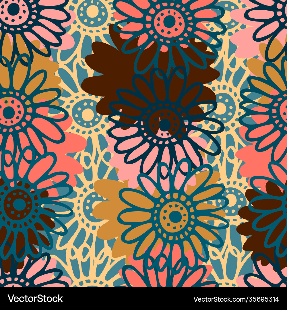 Seamless pattern colorful design bright Royalty Free Vector