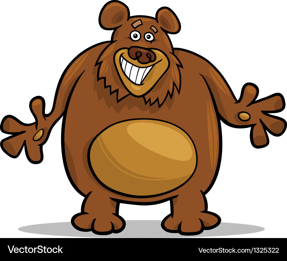 Brown bear cartoon Royalty Free Vector Image - VectorStock
