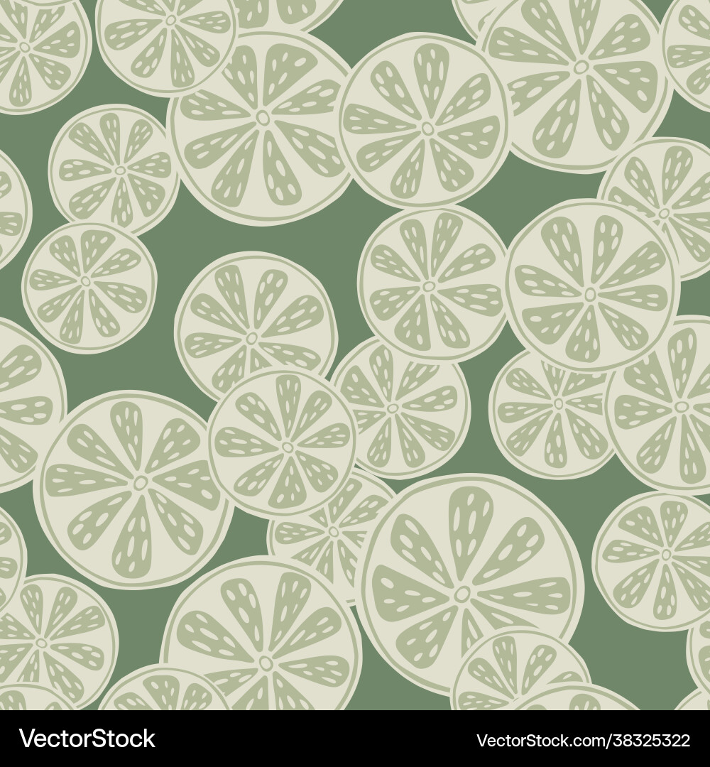Pale seamless pattern with grey random lemon Vector Image
