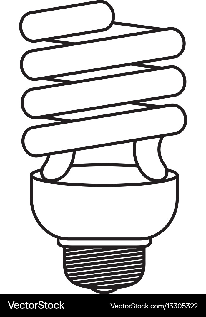 Spiral bulb light Royalty Free Vector Image - VectorStock