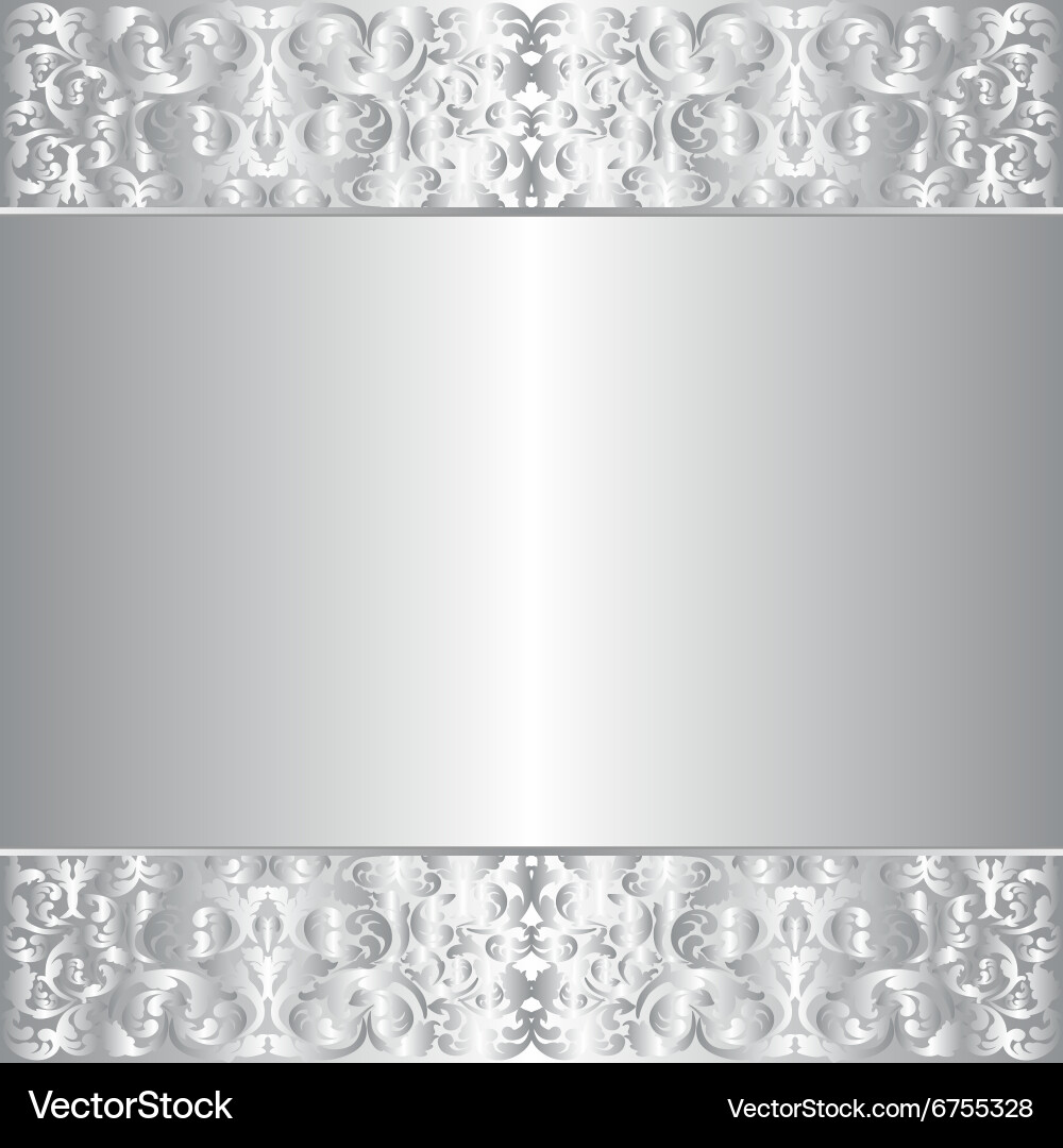 Ornate silver background Royalty Free Vector Image