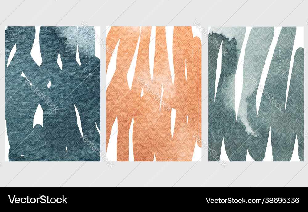 Brush stroke element with watercolor texture Vector Image