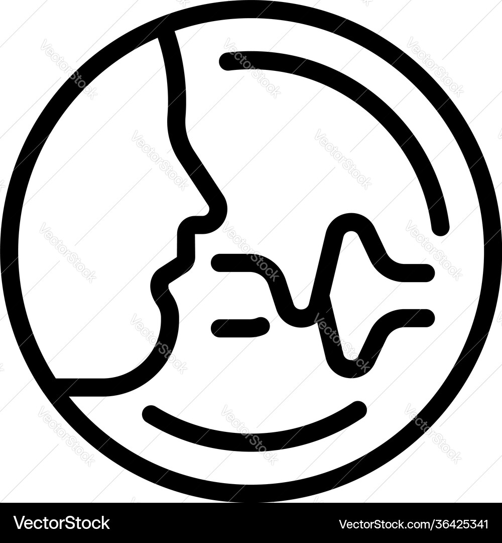 Human voice recognition icon outline style Vector Image