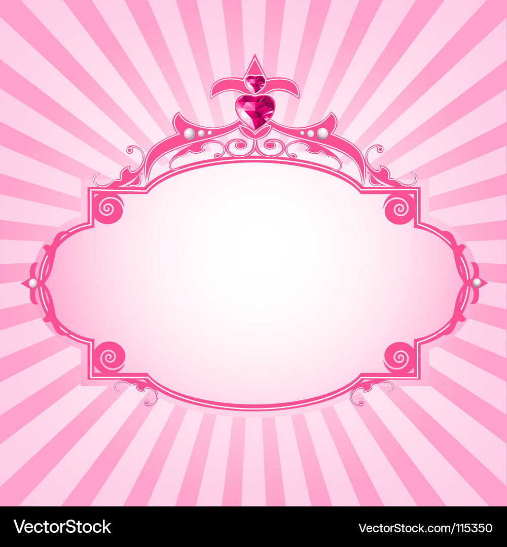 Princess frame Royalty Free Vector Image - VectorStock