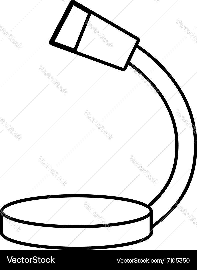 Table microphone icon outline style Royalty Free Vector