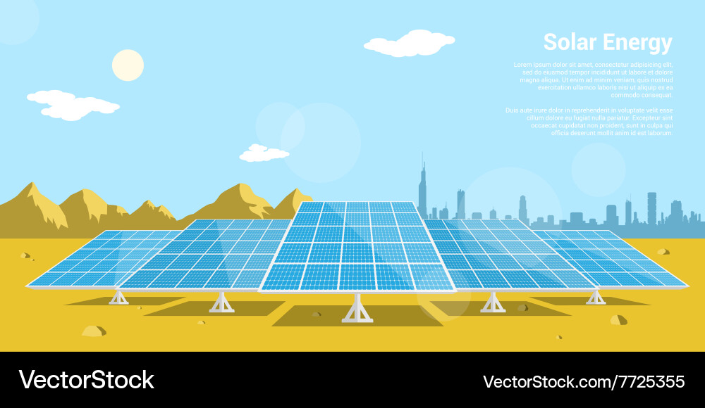 Solar energy 2 Royalty Free Vector Image - VectorStock