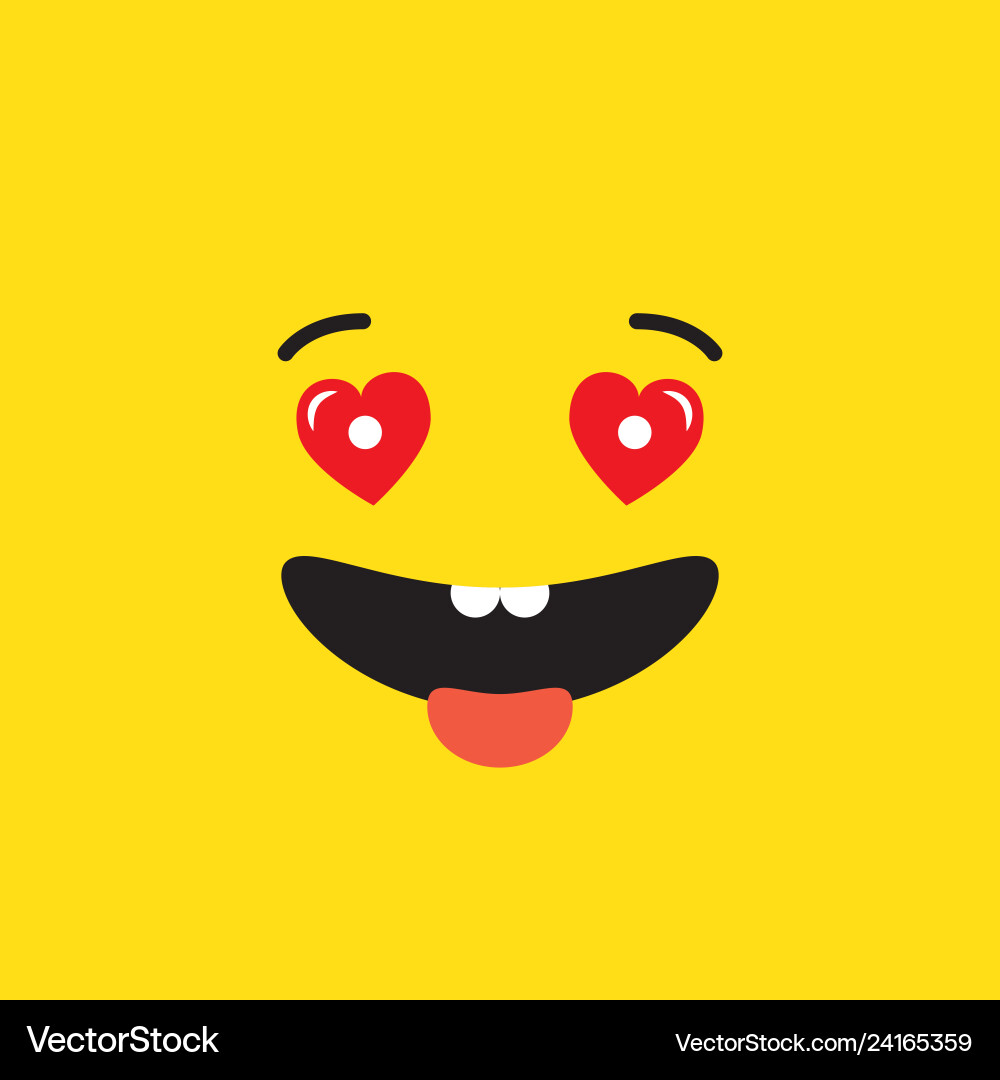 Love on the face Royalty Free Vector Image - VectorStock