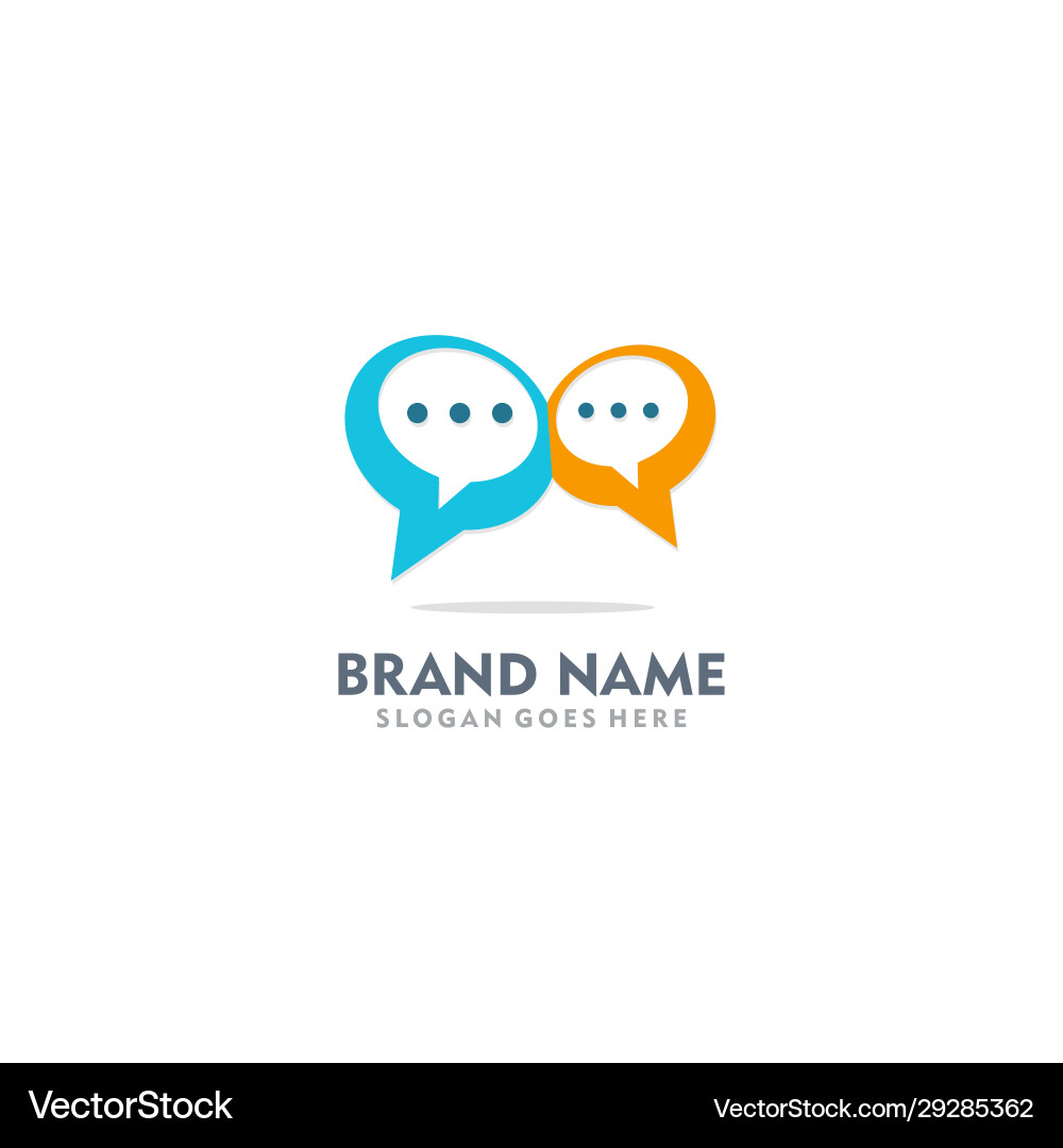 Chat talk bubble conversation logo Royalty Free Vector Image