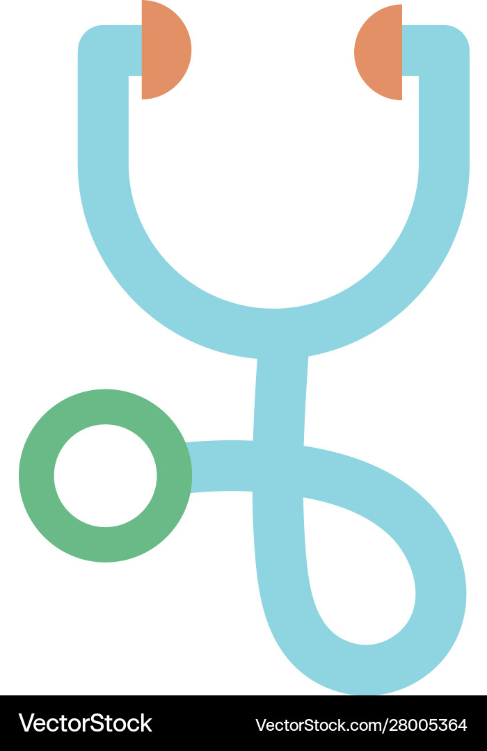Medical stethoscope tool flat style icon Vector Image