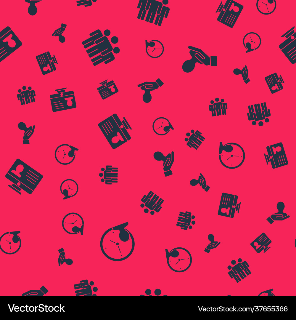 Set time management users group monitor Royalty Free Vector