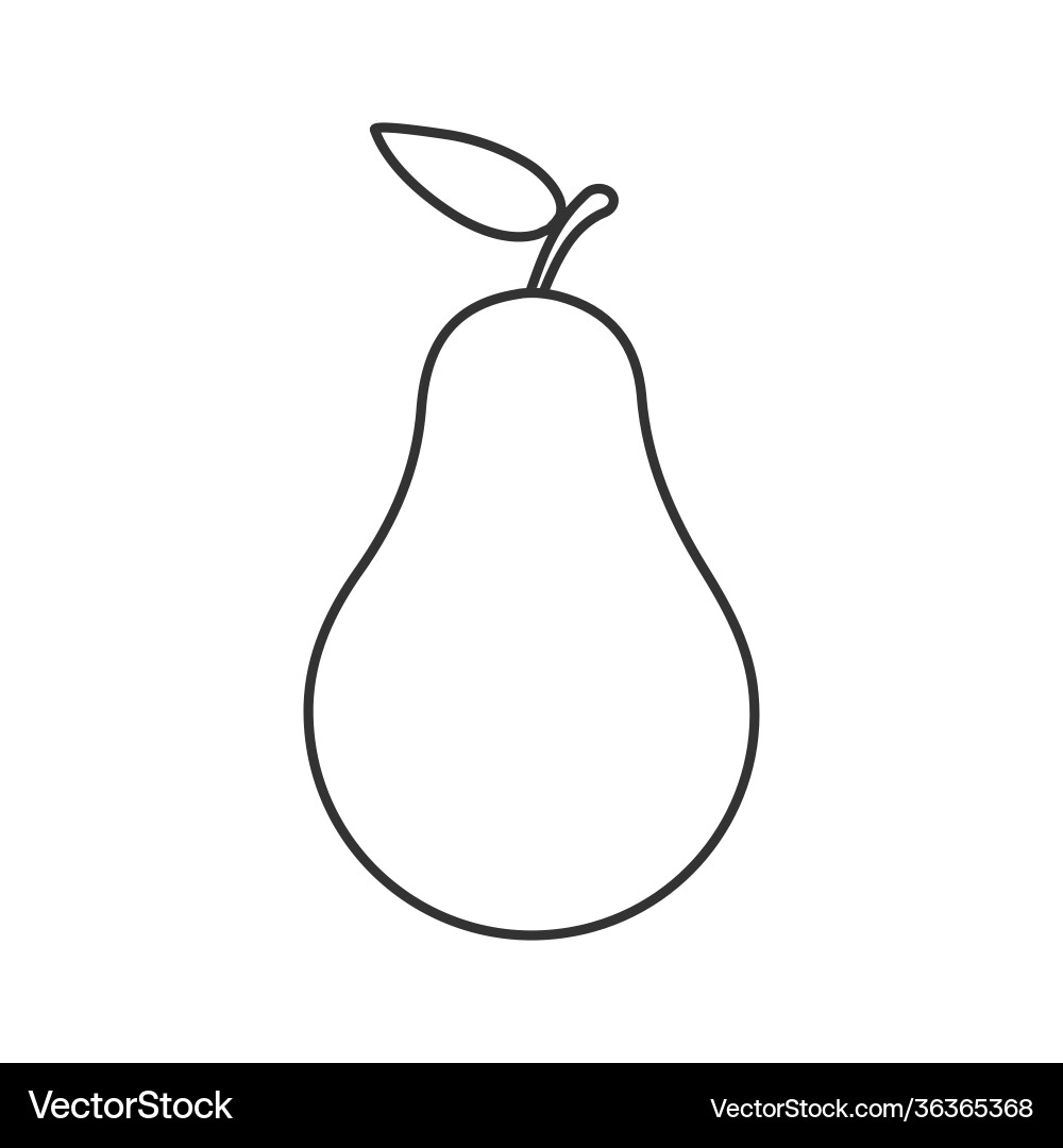 Pear line icon design isolated for your design Vector Image