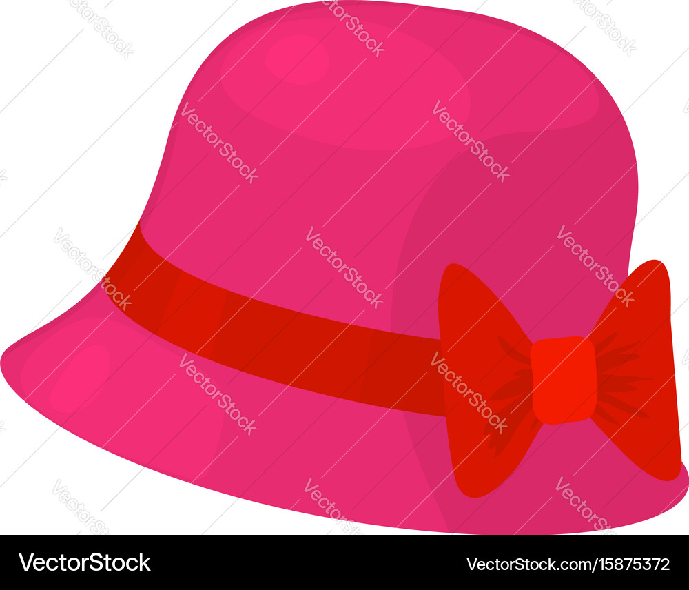 Woman hat icon cartoon style Royalty Free Vector Image