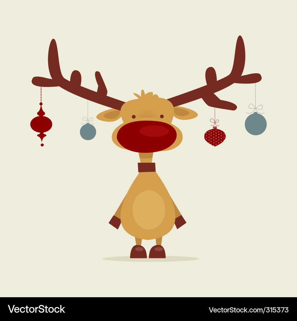 Retro reindeer Royalty Free Vector Image - VectorStock
