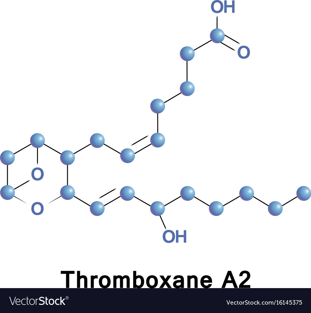 Thromboxane a2 aggregation Royalty Free Vector Image