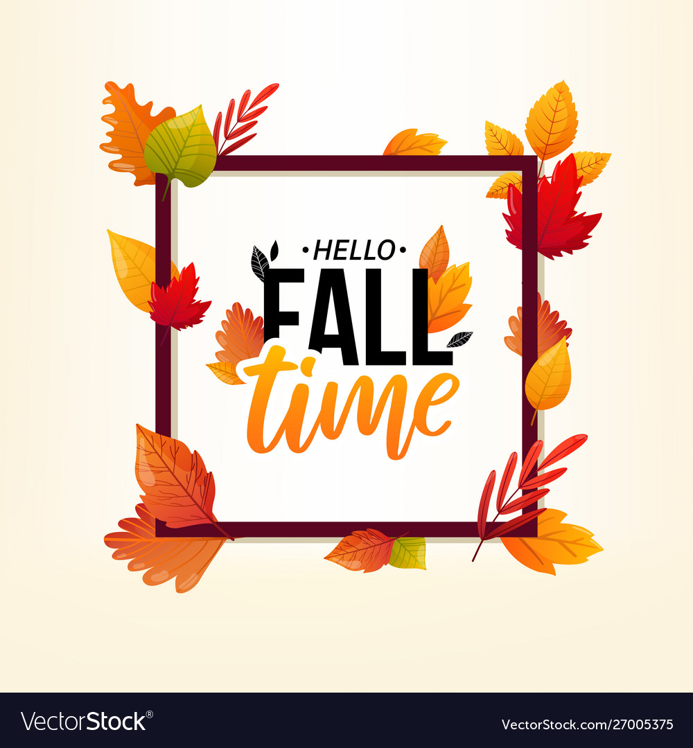 Welcome autumn fall season poster Royalty Free Vector Image