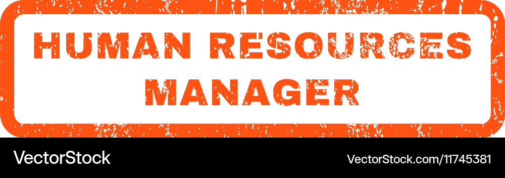 Human Resources Manager Rubber Stamp Royalty Free Vector