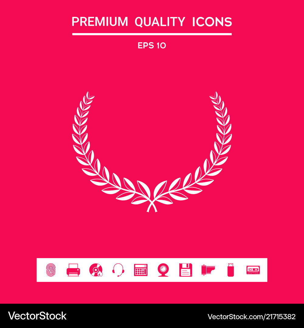 Laurel wreath element for yor design graphic Vector Image