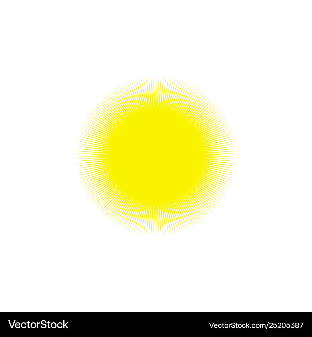Set yellow sun icons Royalty Free Vector Image