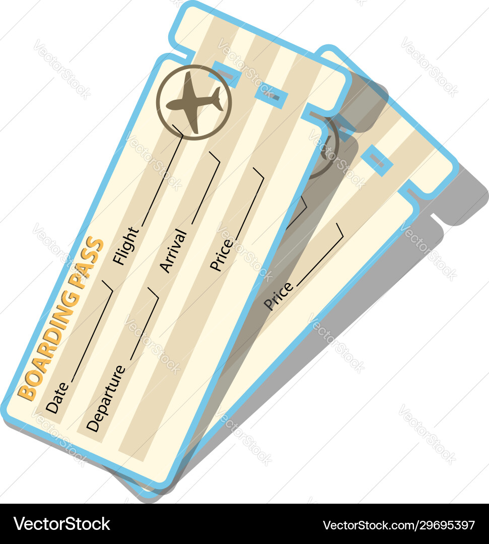 Boarding ticket Royalty Free Vector Image - VectorStock