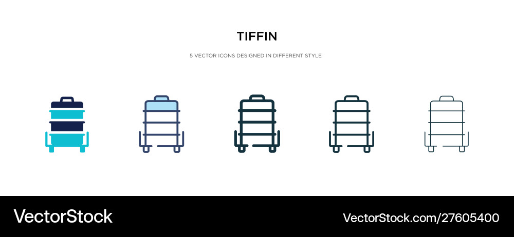 Tiffin icon in different style two colored Vector Image