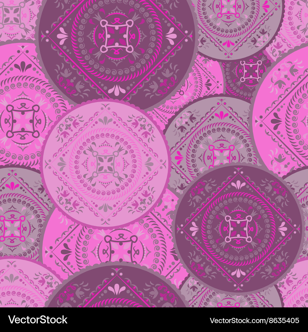 Ornamental round seamless pattern Royalty Free Vector Image