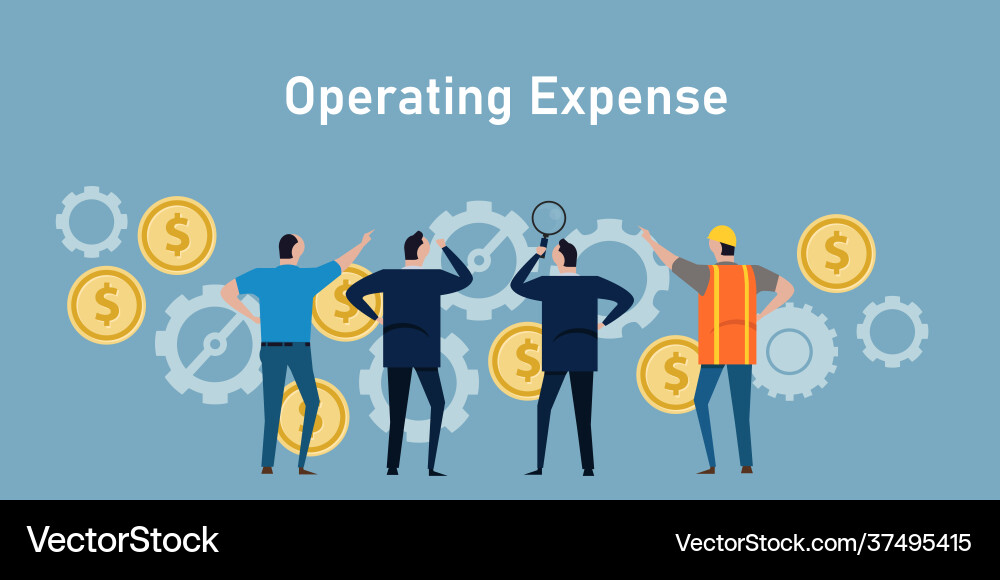 Operational expense opex company operating cost Vector Image