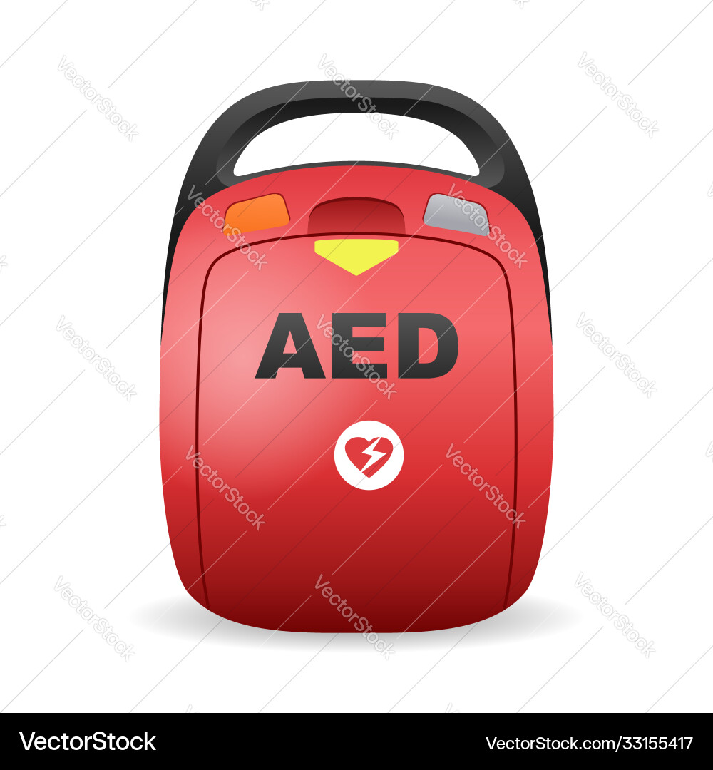 Aed - automated external defibrillator device Vector Image
