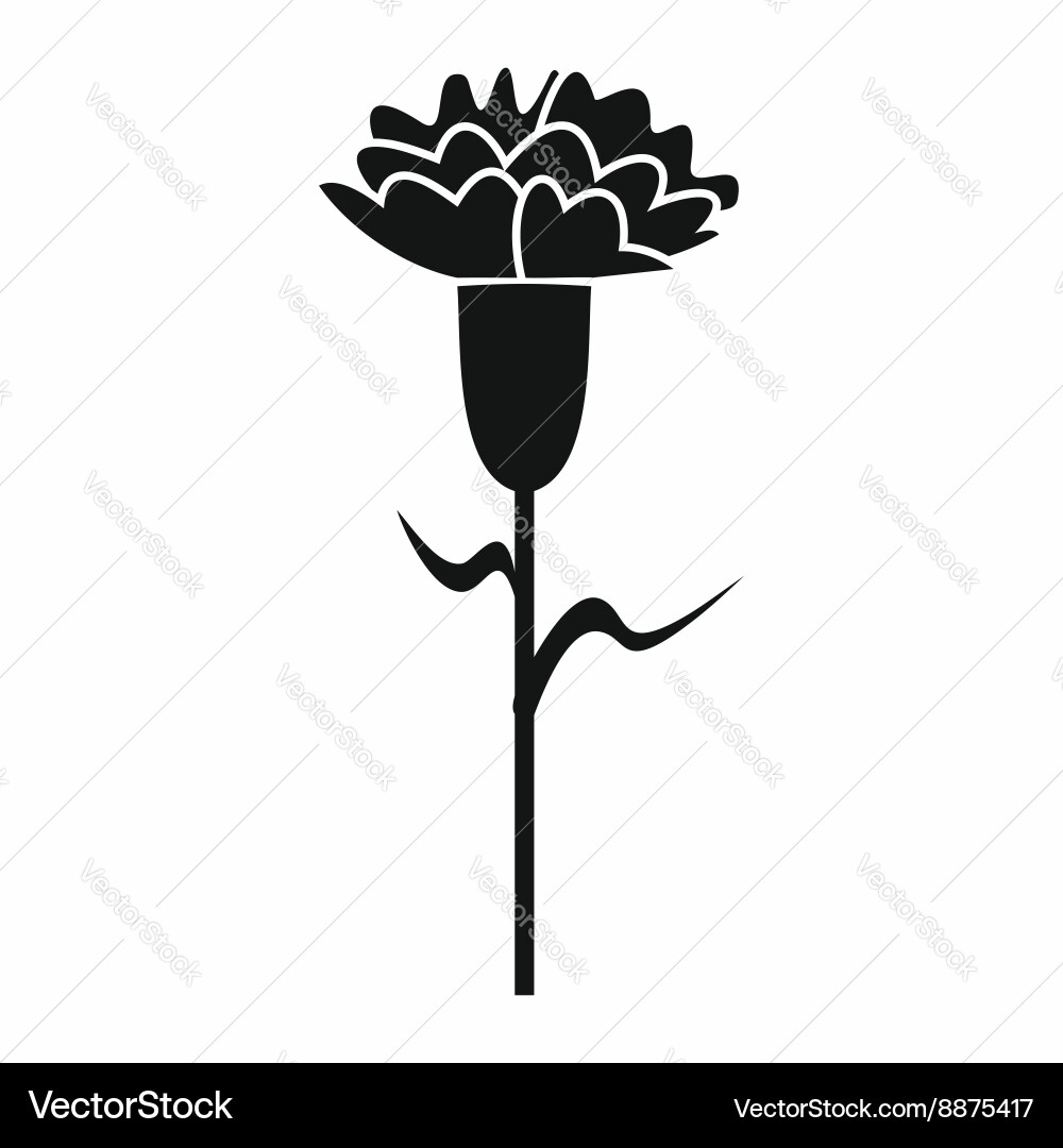 Carnation icon in simple style Royalty Free Vector Image