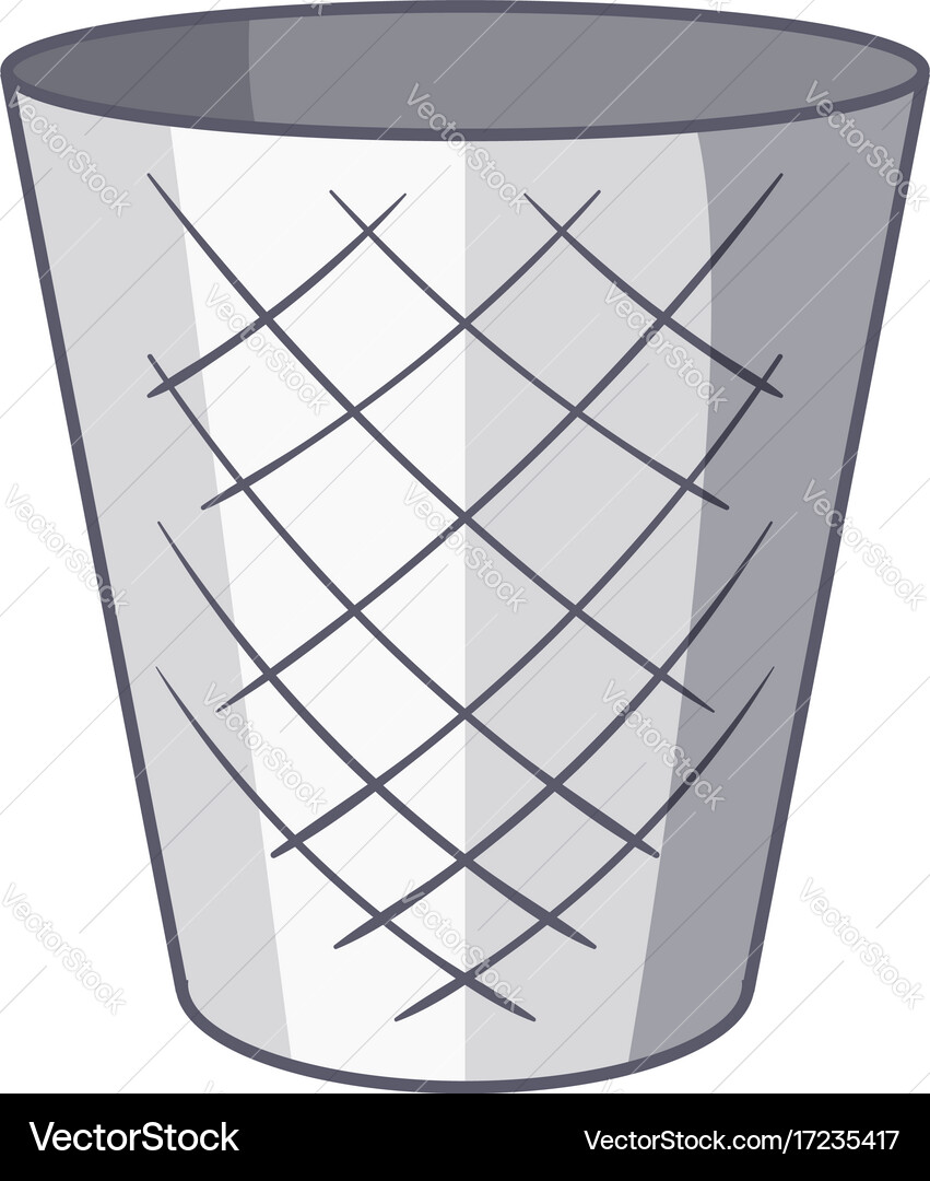 Trash bin icon cartoon style Royalty Free Vector Image