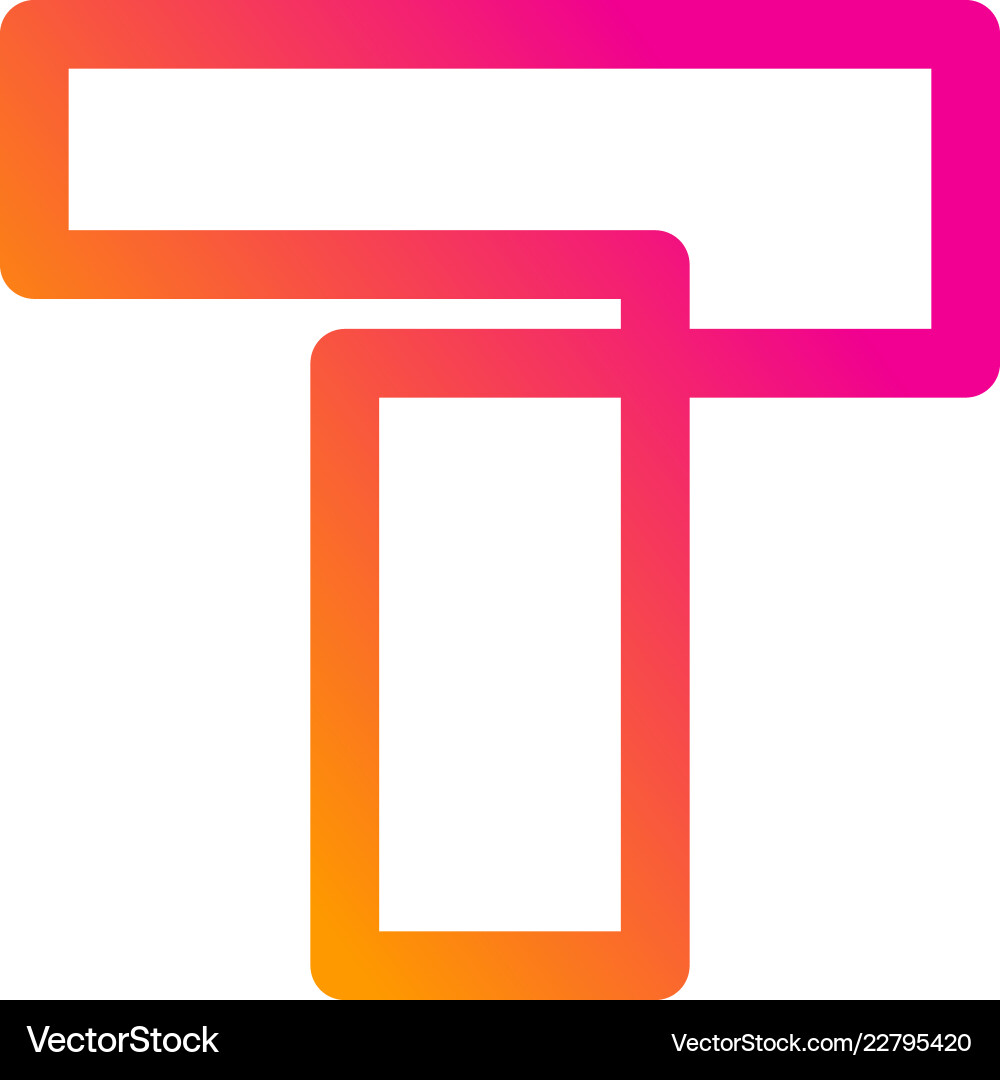 Pixel letter t logo icon design Royalty Free Vector Image