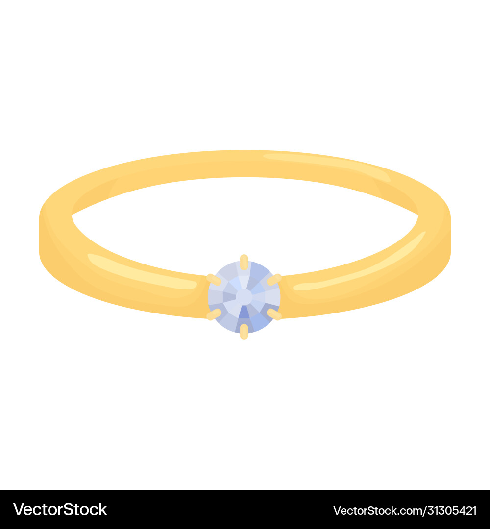 Gold ring iconcartoon icon isolated Royalty Free Vector
