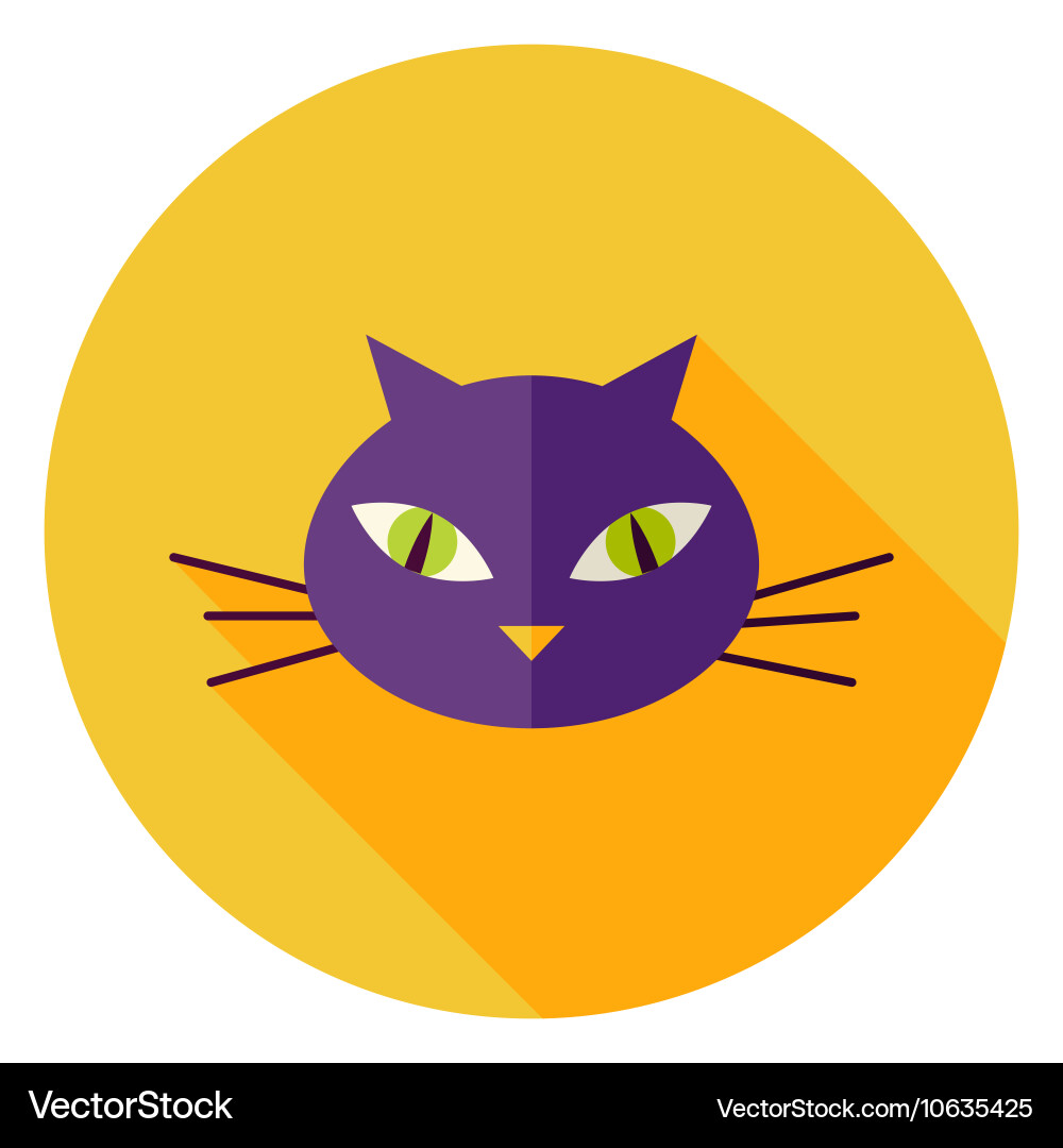 Cat face circle icon Royalty Free Vector Image