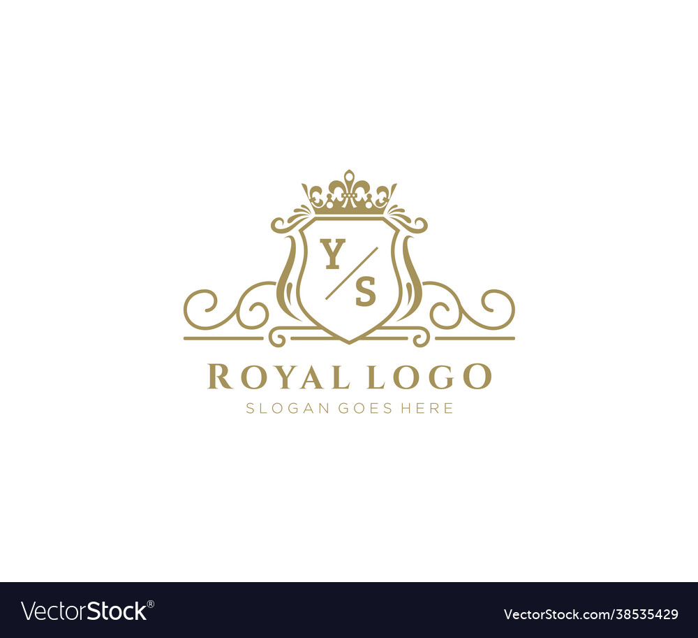 Initial ys letter luxurious brand logo template Vector Image