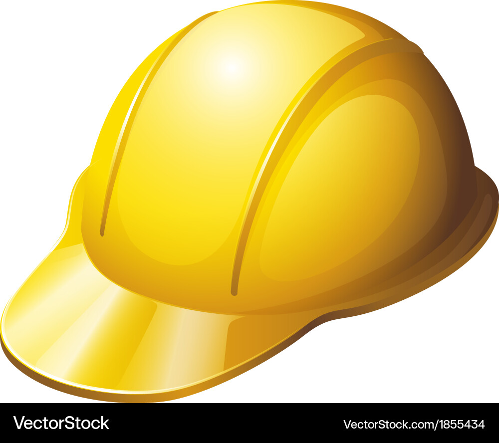 A yellow safety helmet Royalty Free Vector Image