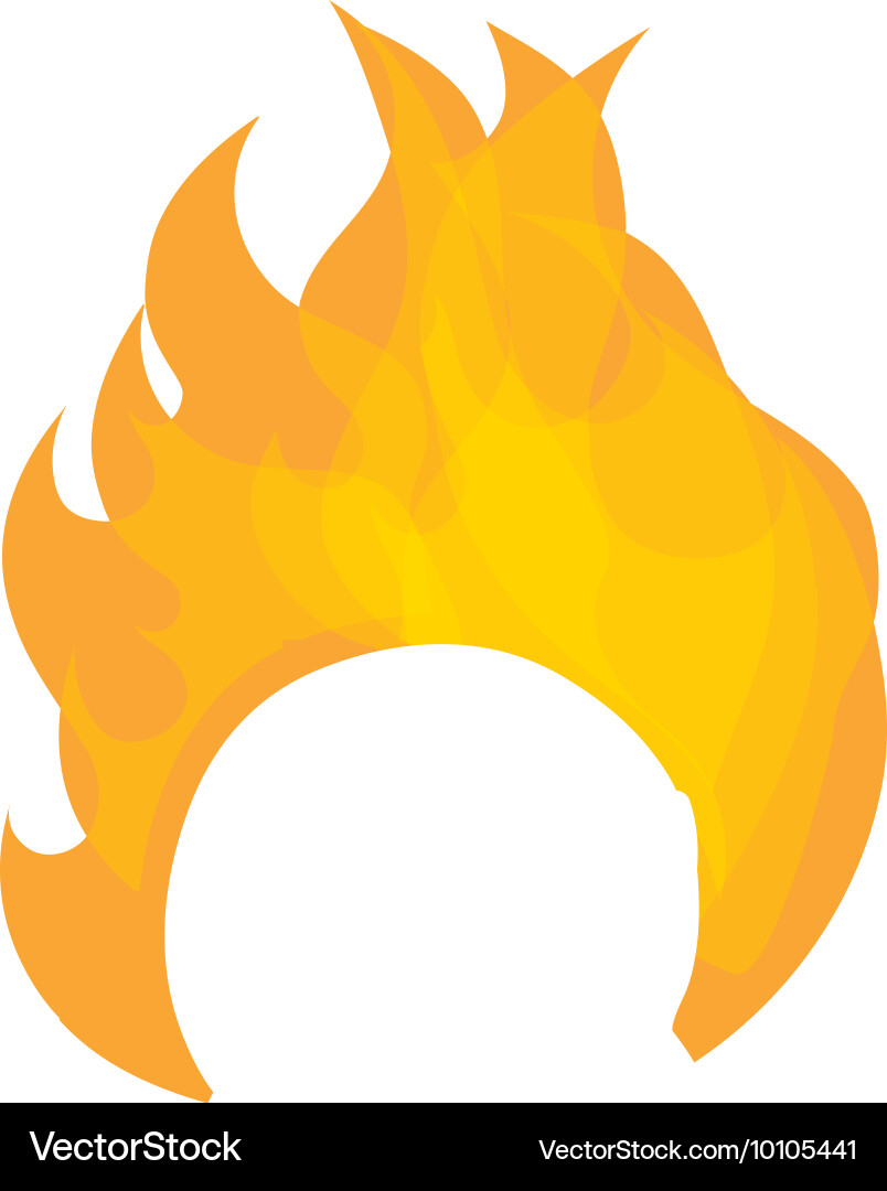 Flame fire hot curve icon graphic Royalty Free Vector Image