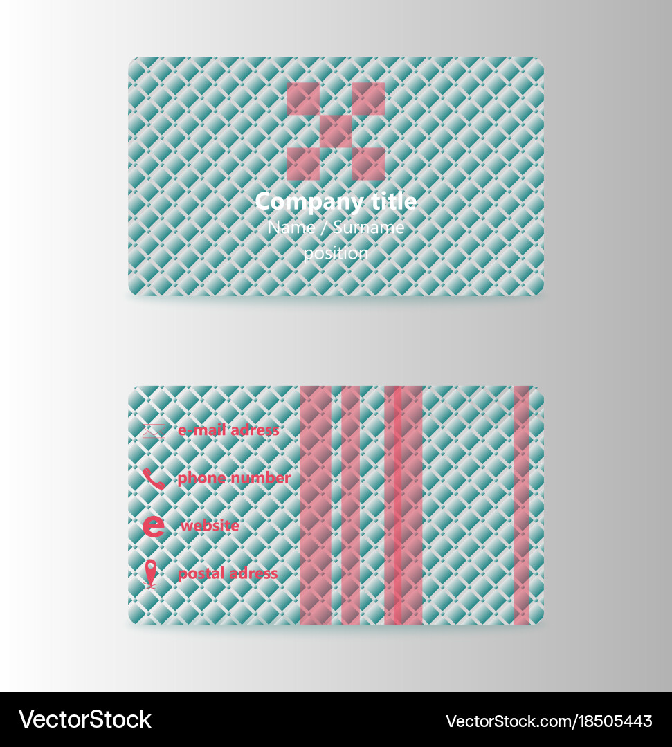 Modern creative and trending business card design Vector Image