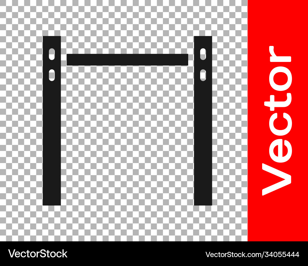 Black sport horizontal bar icon isolated Vector Image