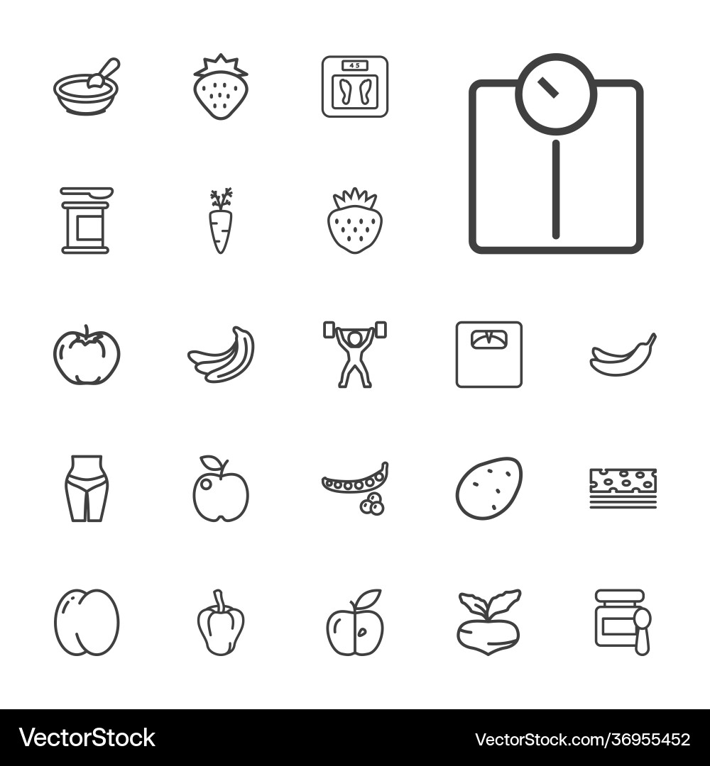 Diet icons Royalty Free Vector Image - VectorStock