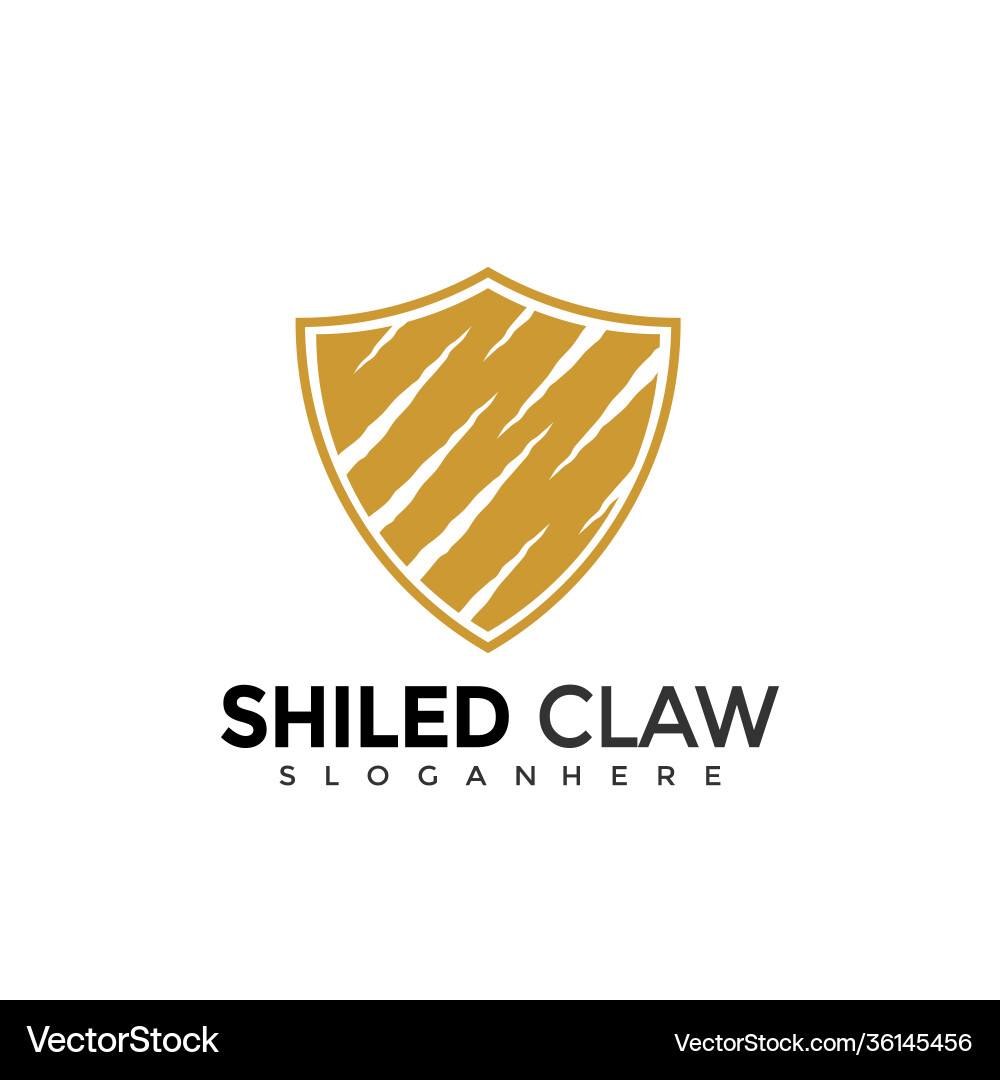 Shield claw logo design creative idea logos Vector Image