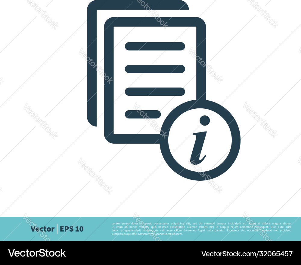 Information paper icon logo template design eps 10