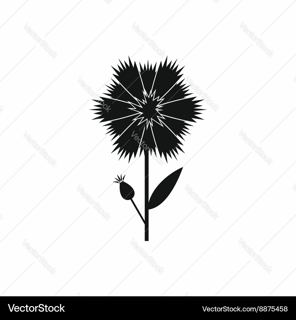 Cornflower icon in simple style Royalty Free Vector Image