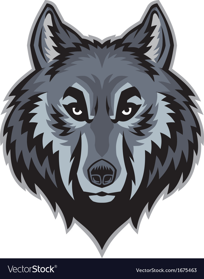 Wolf head mascot Royalty Free Vector Image - VectorStock