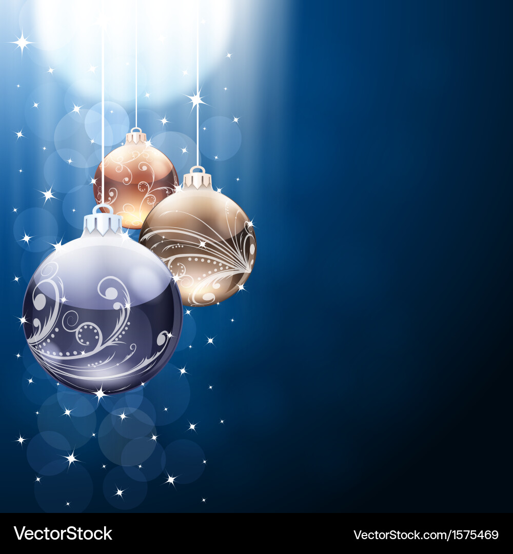 Background with christmas balls Royalty Free Vector Image