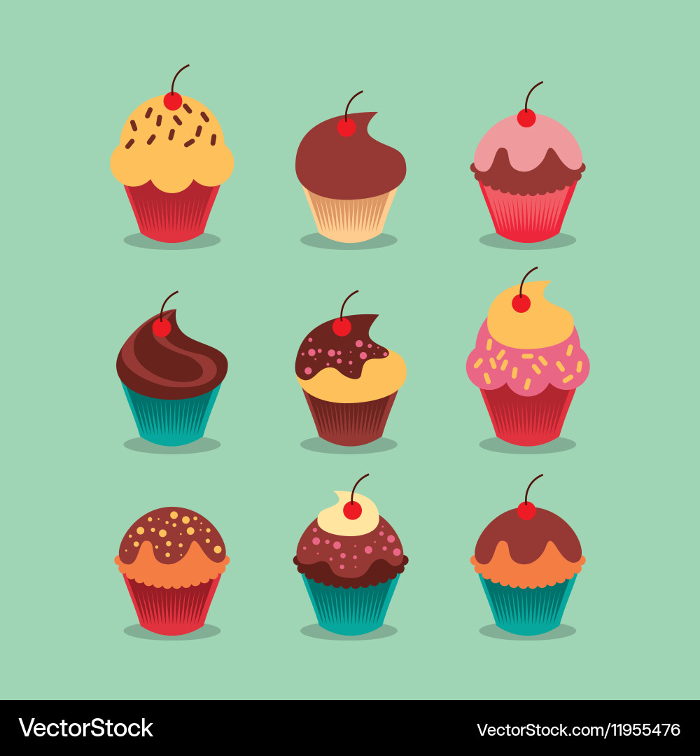 Sweet cupcake design Royalty Free Vector Image