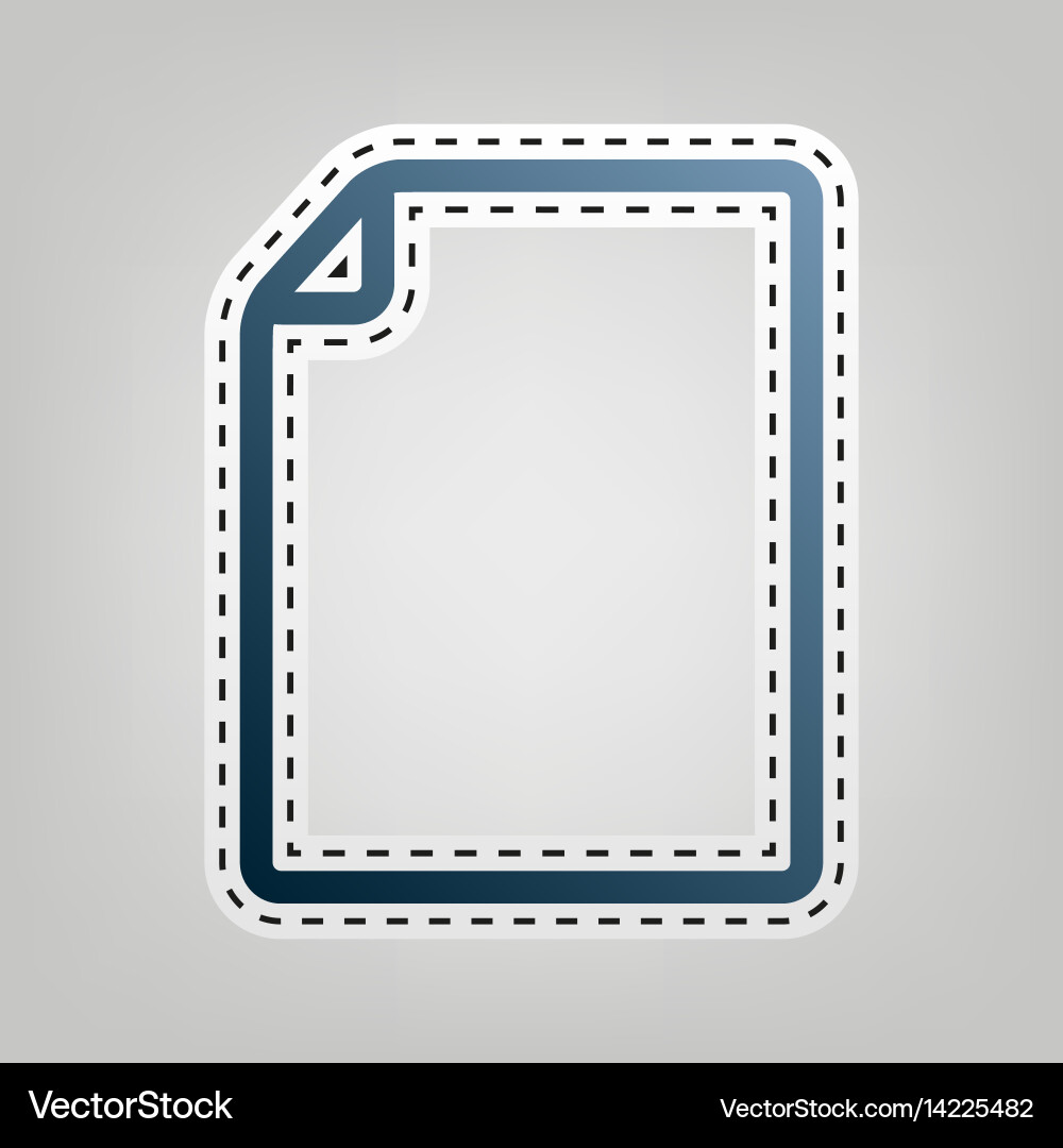 Vertical document sign blue Royalty Free Vector Image